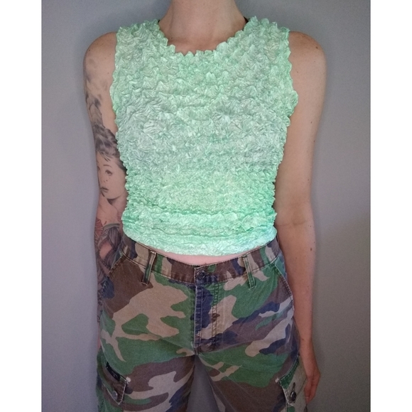 Vintage | Tops | Vintage Y2k Popcorn Tank Top Small Medium Large Trendy ...